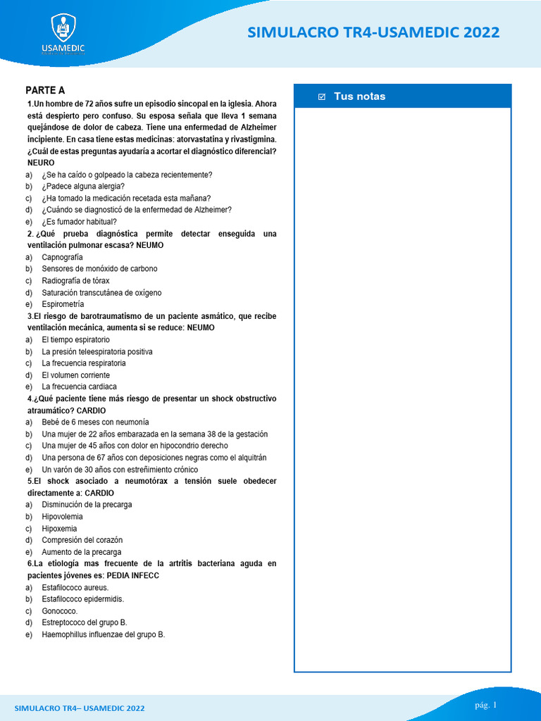 Simulacro 4 | PDF | El embarazo | Cáncer de mama