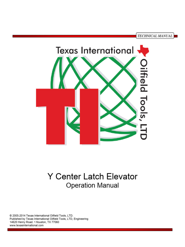 TI Manual Y Series Elevator | PDF | Elevator | Screw