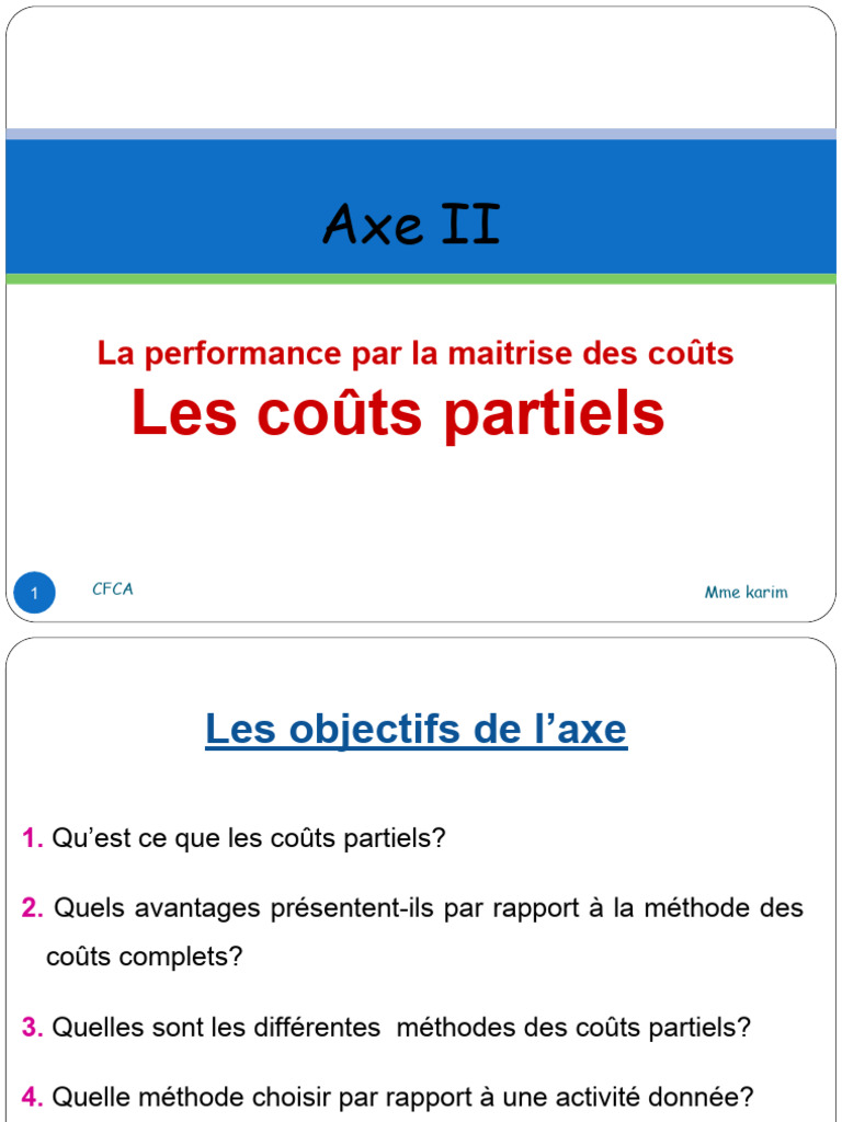 Méthodes des coûts partiels expliquées | PDF | Économie
