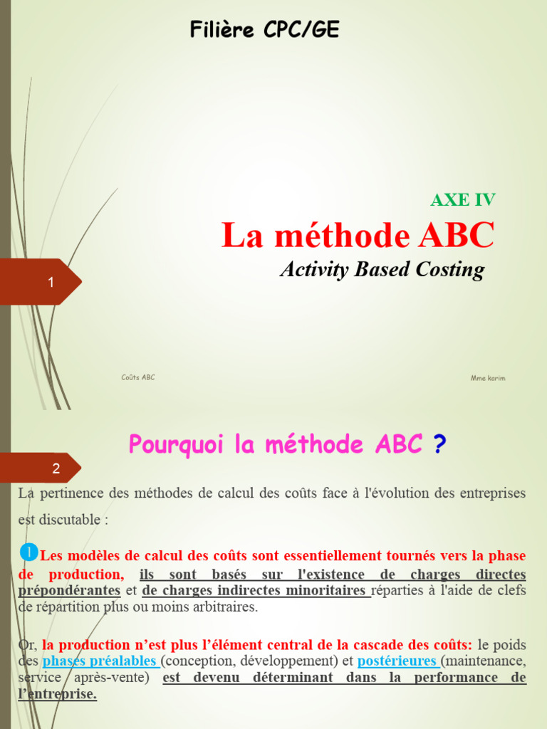 Méthode ABC : Révolution du Pilotage des Coûts | PDF