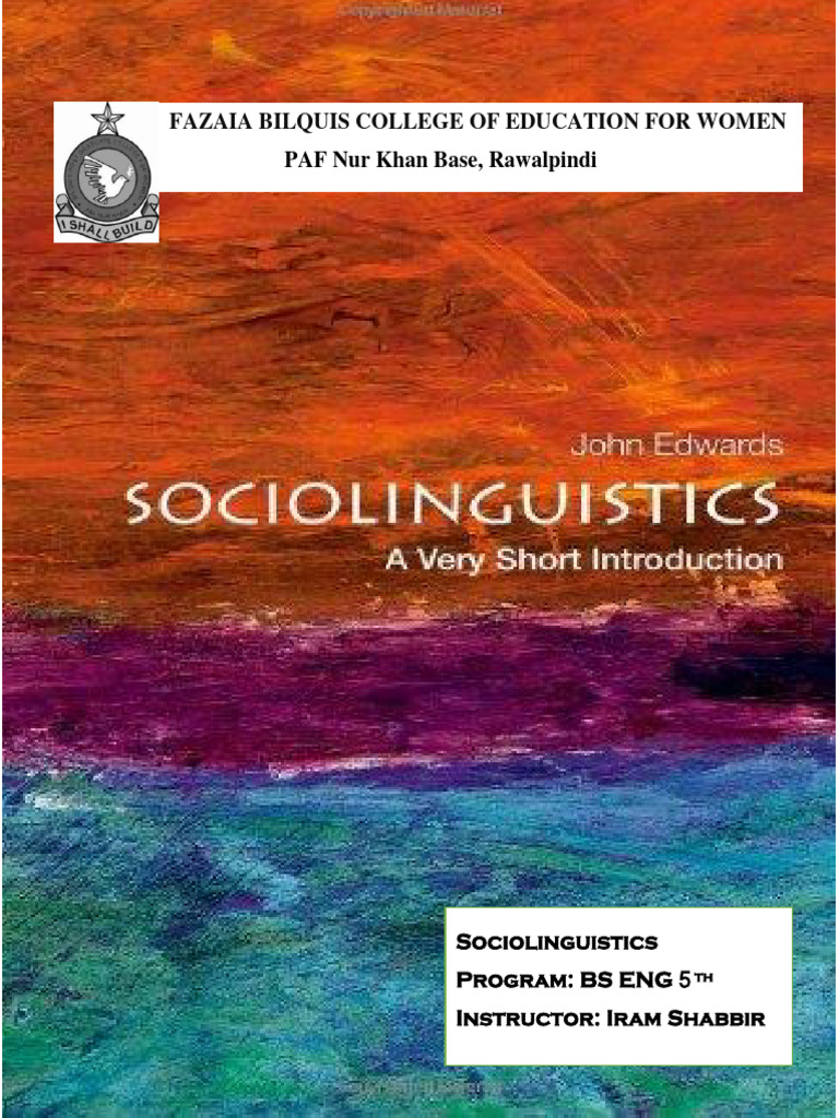 Sociolinguistics (Ma'Am Iram Shabbir) | PDF
