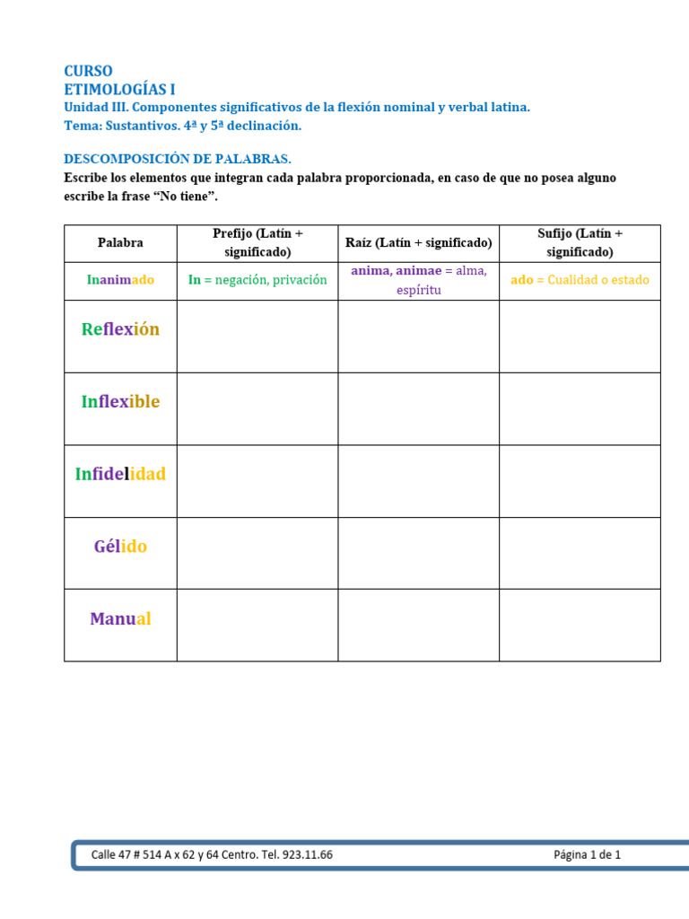 Sustantivos. 4a y 5a declinación | PDF