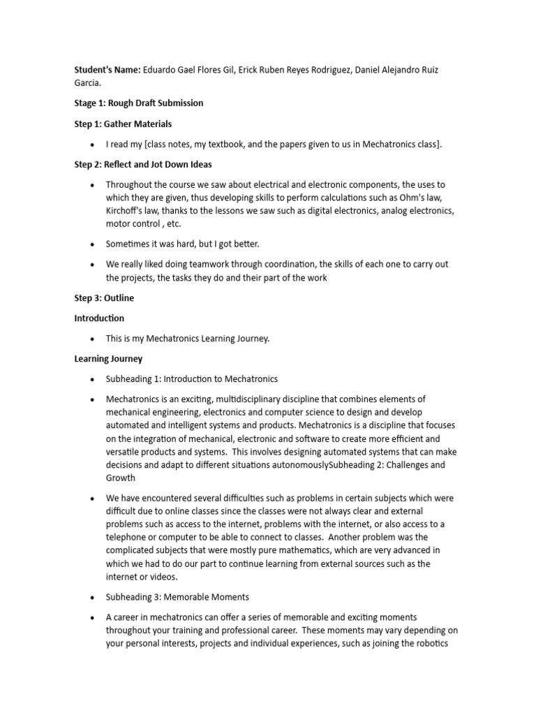 Rough Draft Outline | PDF