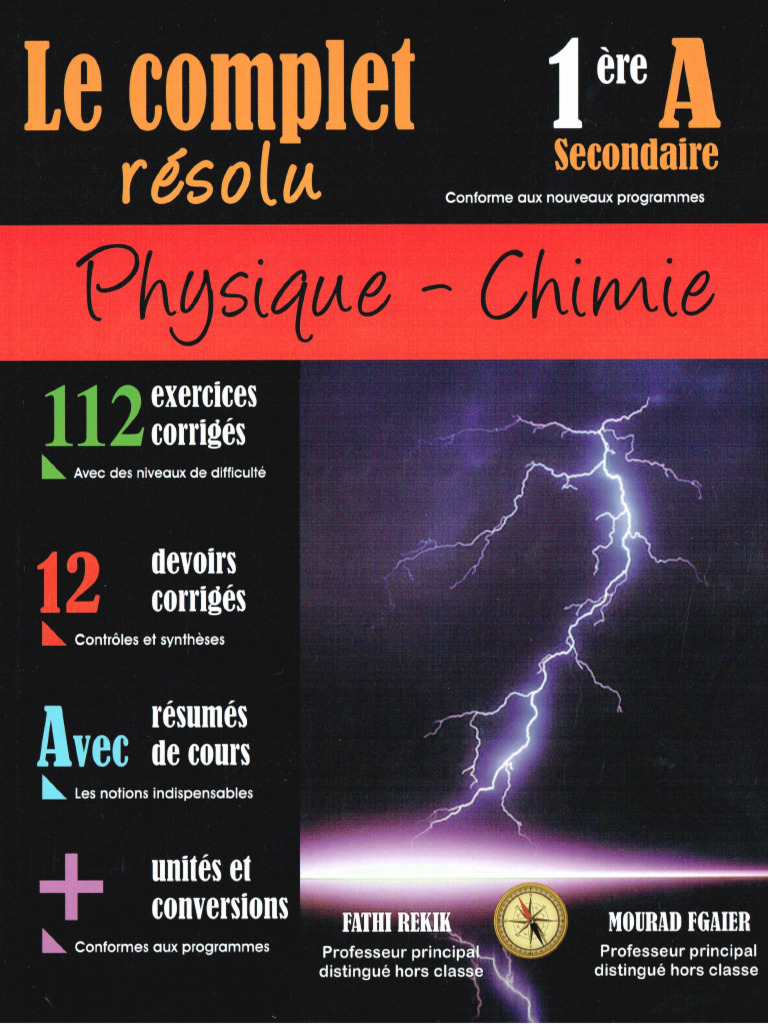 Le Complet Resolu Physique 1ere Secondaire Ocr 3 | PDF