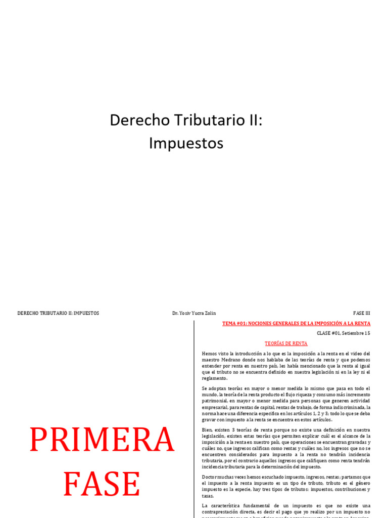 Tributario II Impuestos | PDF | Impuestos | Impuesto sobre la renta