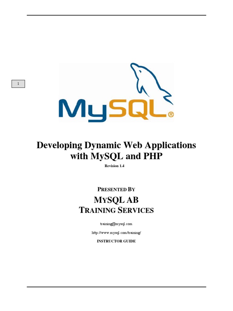 01 PHP Rev1 4 IG | PDF | Sql | Php