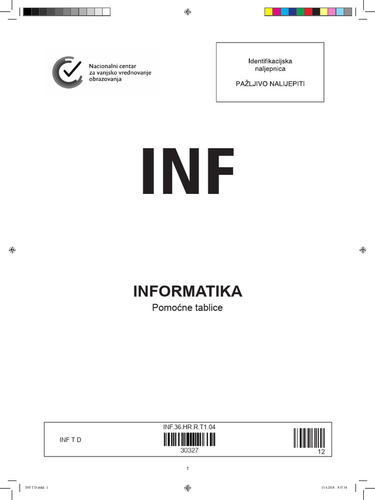 Informatika: Pomoćne Tablice | PDF