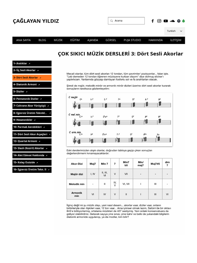 3- Dört Sesli Akorlar(2) | PDF
