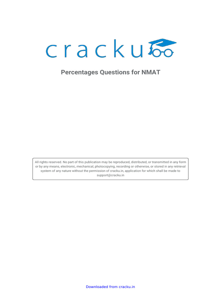 NMAT Percentage Questions Explained | PDF