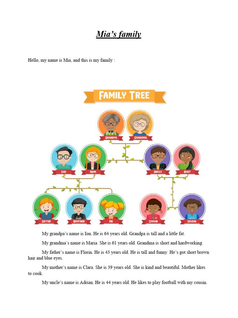 Mia's Family | PDF