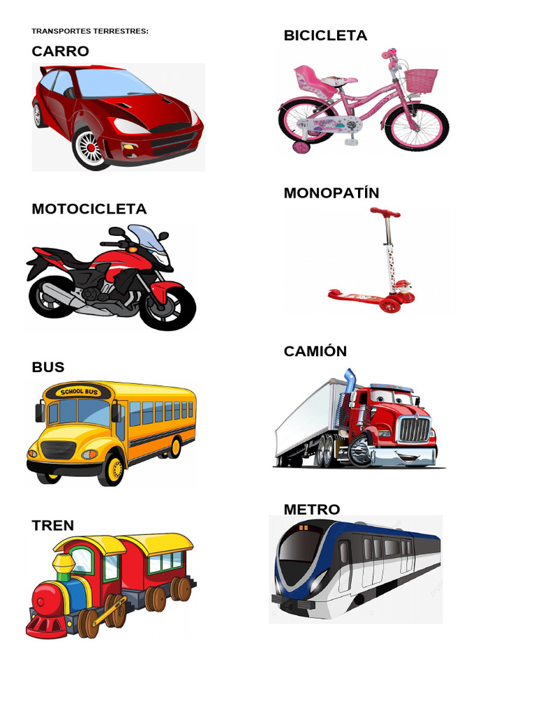 Diferentes Tipos De Transporte Terrestre