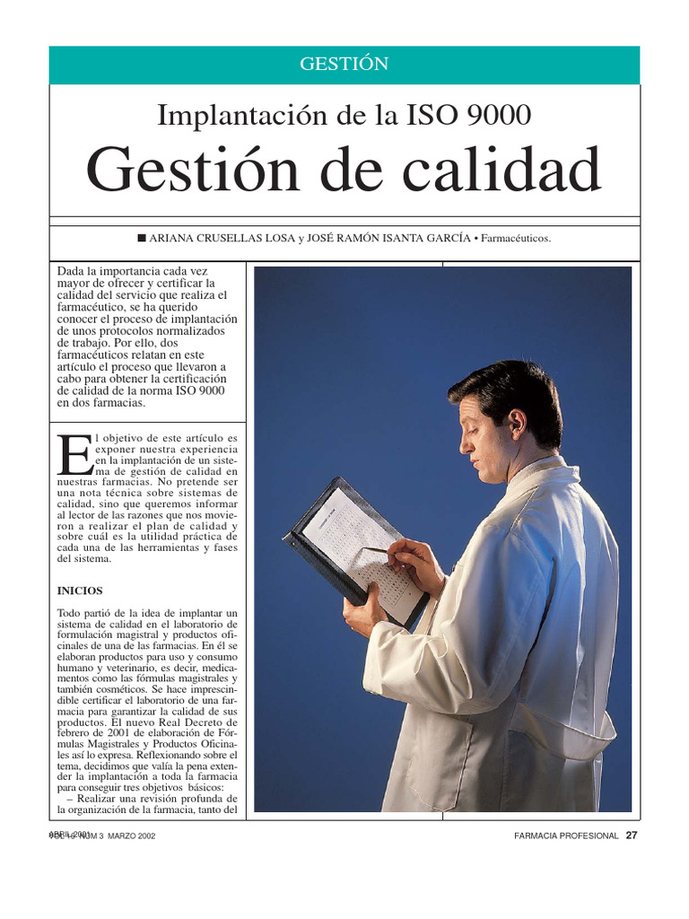 Implantación de La ISO 9000 - Gestion de Calidad | PDF