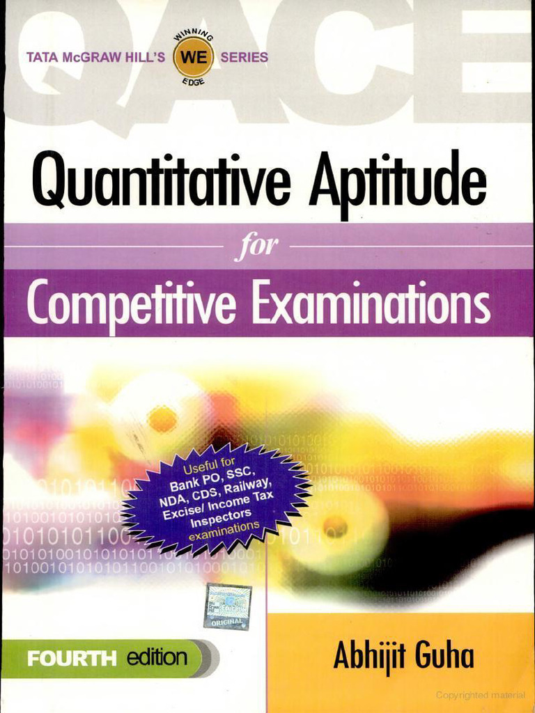 Dokumen - Tips - Quantitative Aptitude For Competitive Examinations Abhijit Guha | PDF