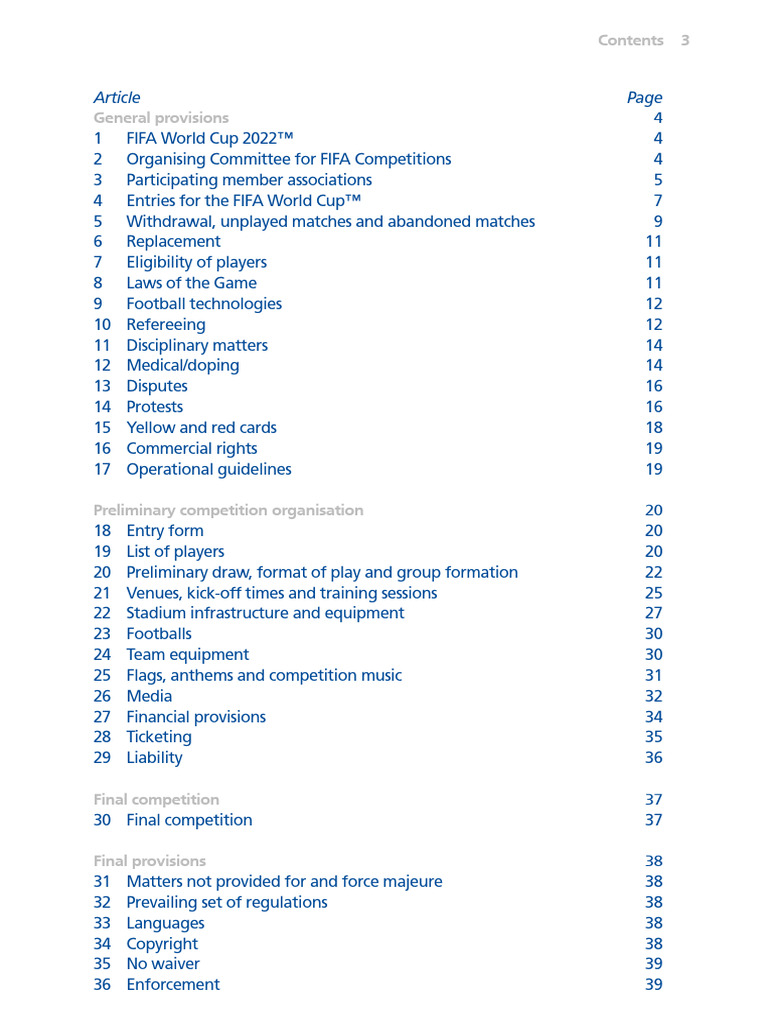 Fifa Regulation 5 | PDF | Association Football | Sports