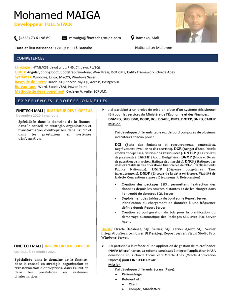 MAIGA Mohamed - CV | PDF