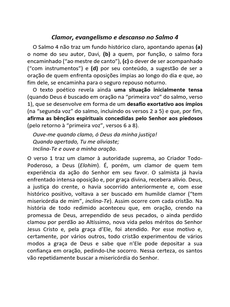 Salmo 4 | PDF