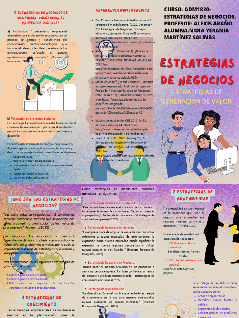 Triptico Estrategias de Negocios | PDF