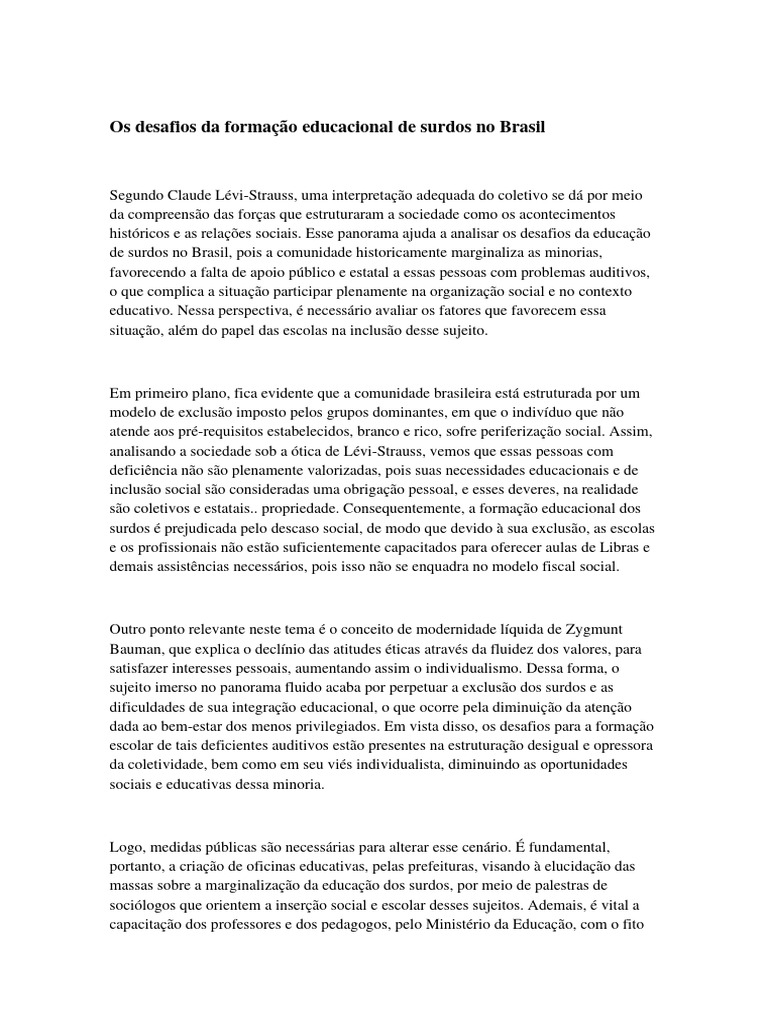 Redação | PDF | Sociologia | Exclusão social