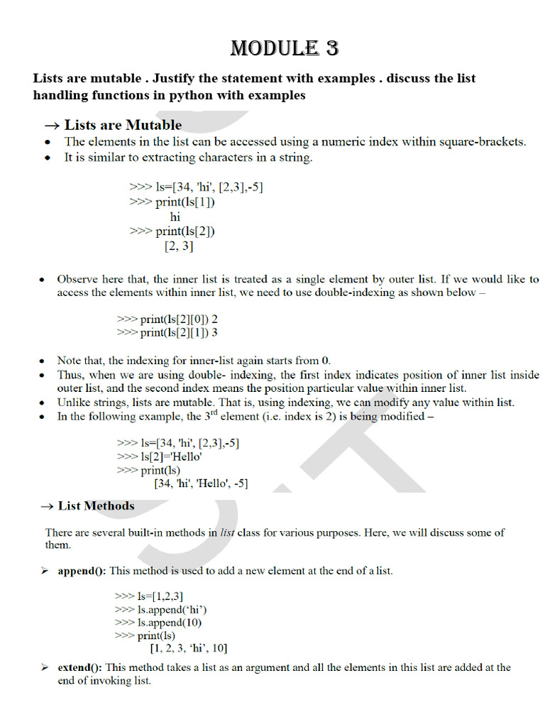 Python Lists & Dictionaries Guide | PDF