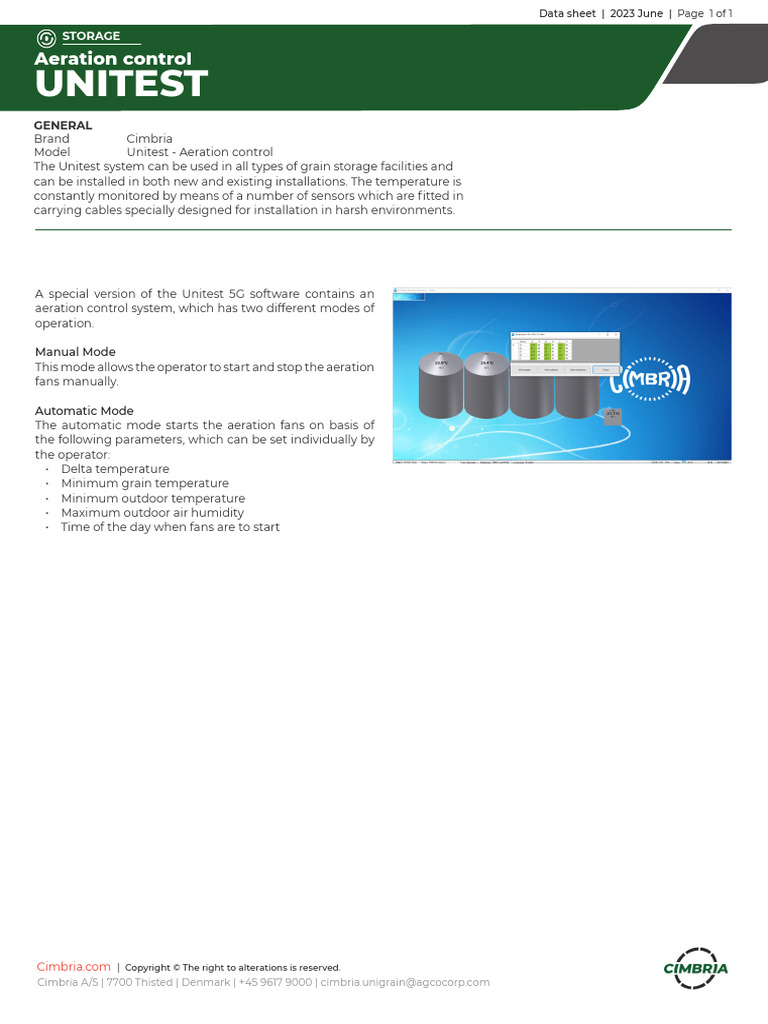 Unitest Aeration Control Datasheet en | PDF