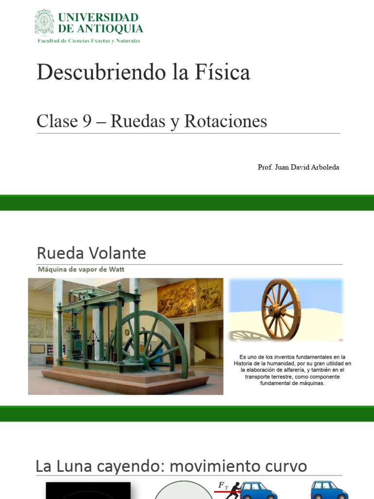 Clase 9-Ruedas y rotaciones | PDF | Rotación | Fuerza
