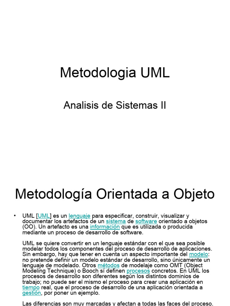 Metodologia UML[1] | PDF | Lenguaje de modelado unificado | Caso de uso