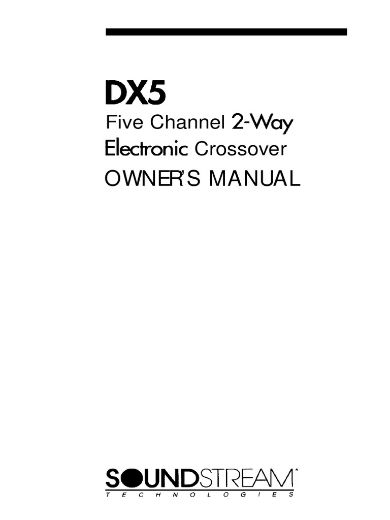 DX5 Soundstream | PDF