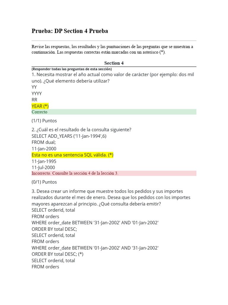 Prueba - Parte 04 | PDF | SQL | Recuperación de información