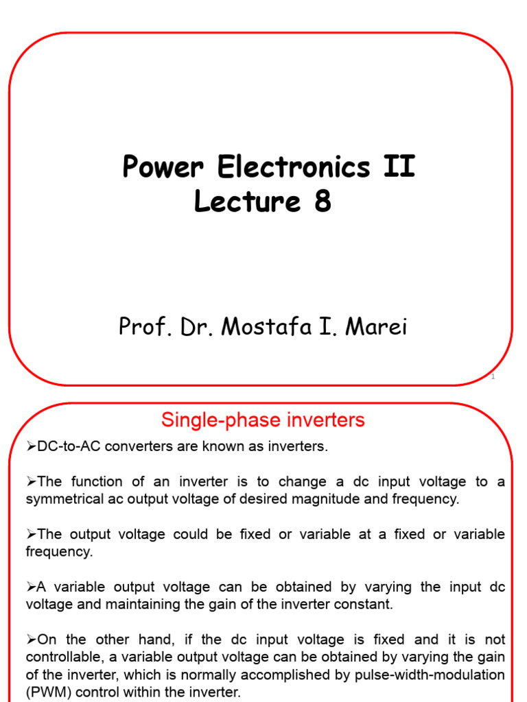 Single-Phase Inverters Overview and Analysis | PDF