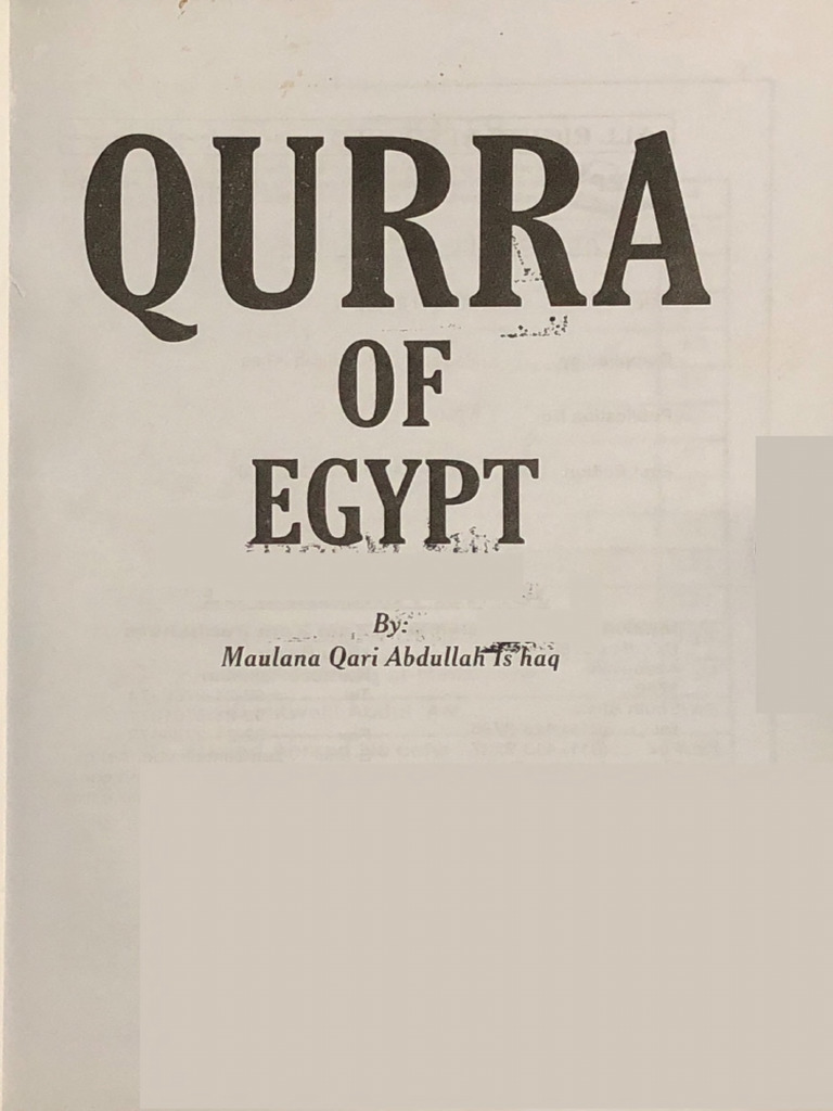 Qurra of Egypt | PDF