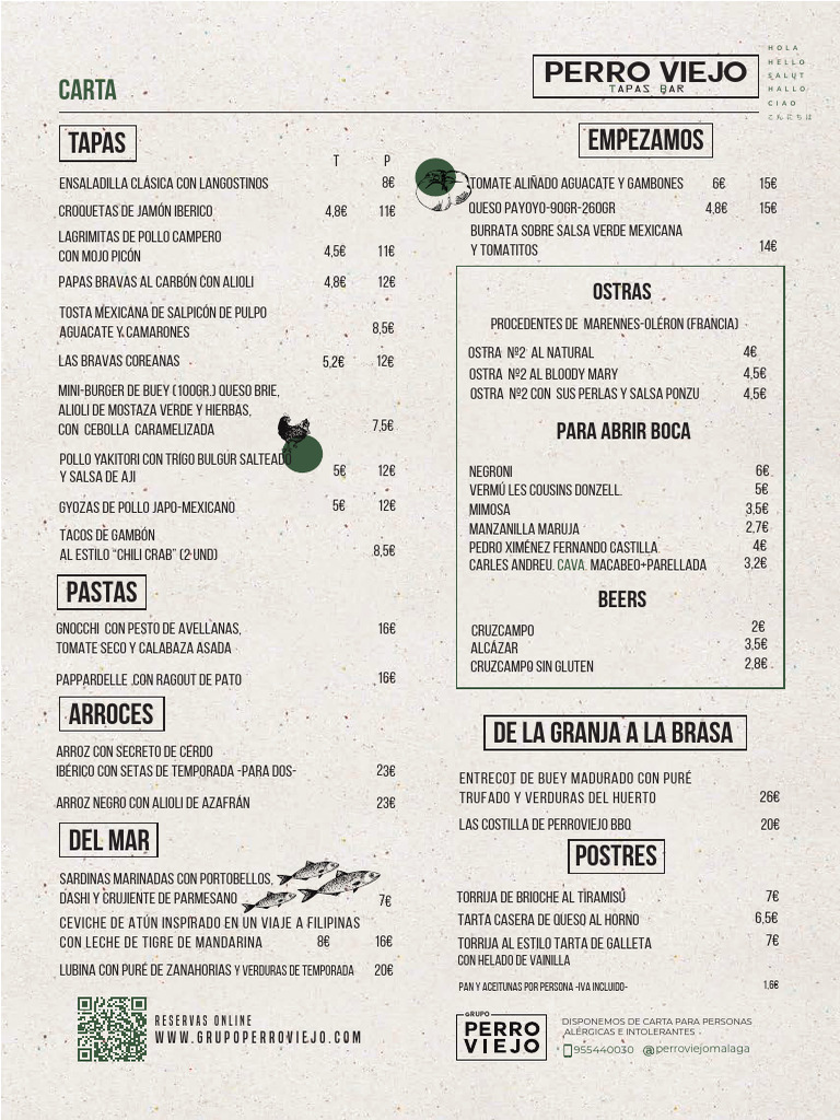 Carta Perro Viejo Malaga 05 20 | PDF