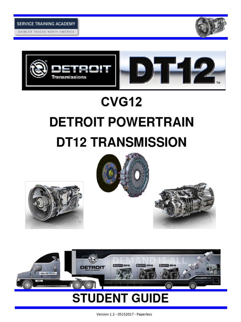 Manual Detroit Transmissions DT-12 | PDF | Manual Transmission | Clutch