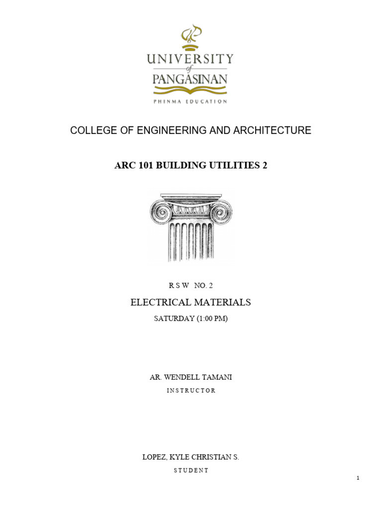 RSW 2 Electrical Materials | PDF