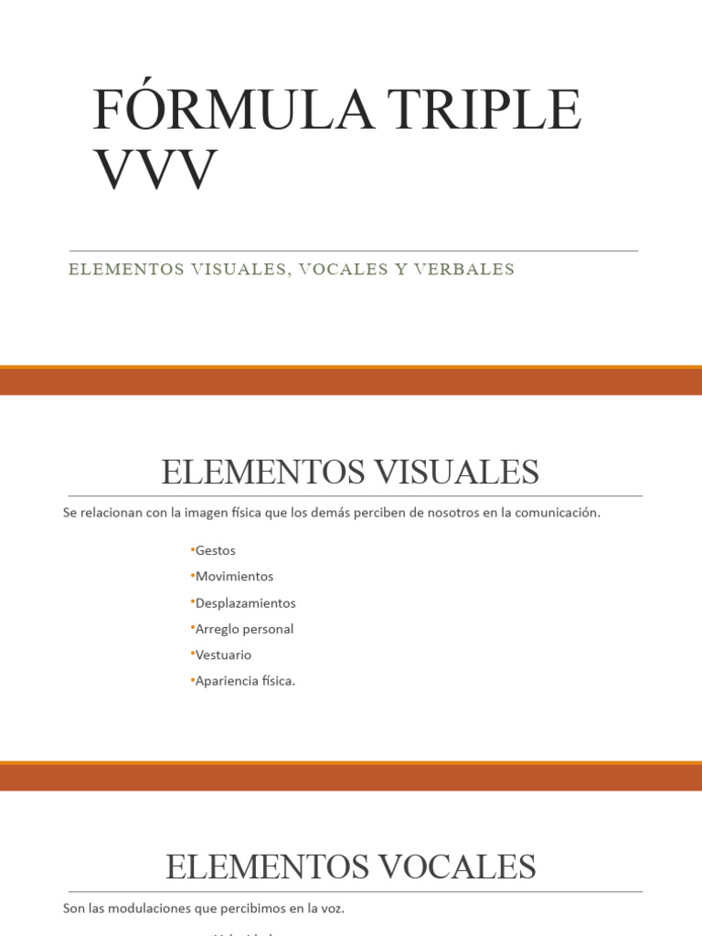 Fórmula VVV | PDF | Comunicación | Comunicación no verbal