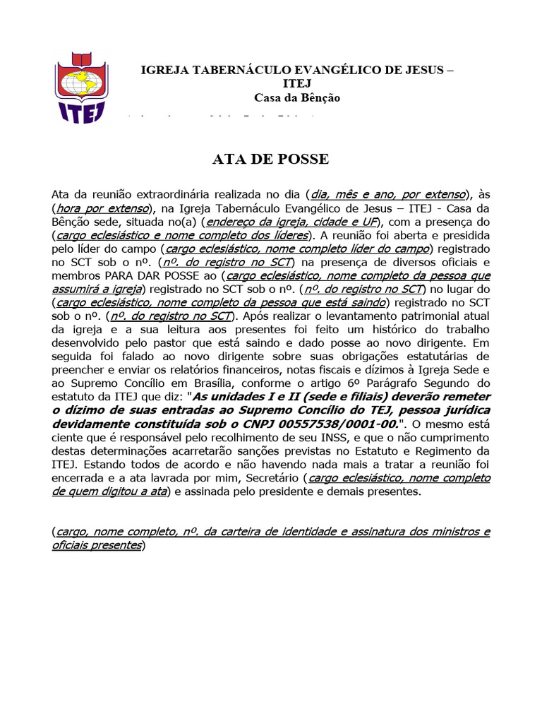 Ata de Posse | PDF