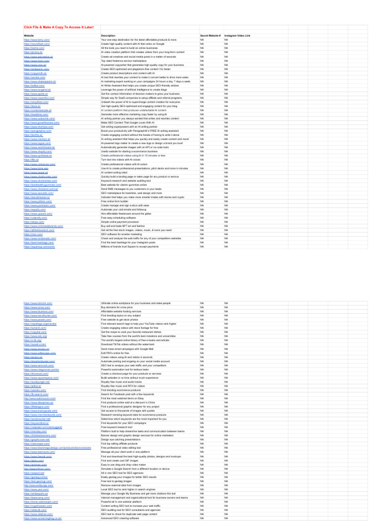 Top 500+ Useful Websites List & Bonuses - 500+ Useful Websites ...