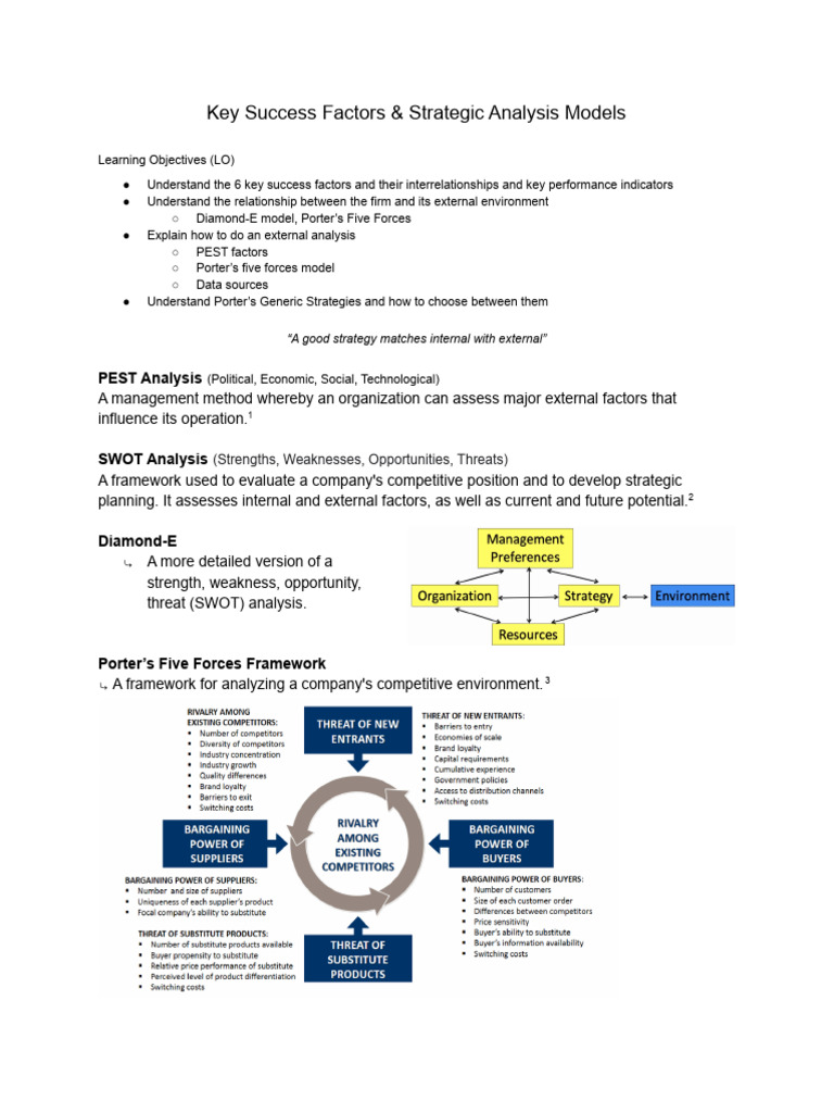 BU 111 External Analysis Models-3 | PDF | Strategic Management | Swot ...