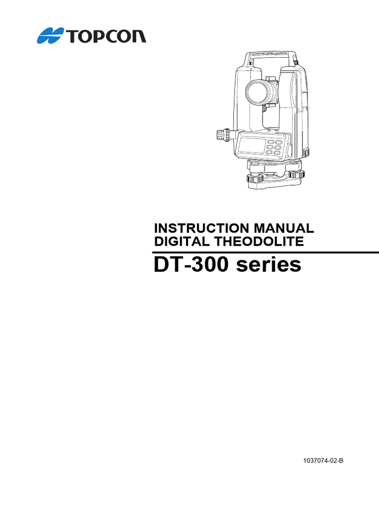 Topcon DT-300 Handbuch EN | PDF | Battery Charger | Electrical Connector