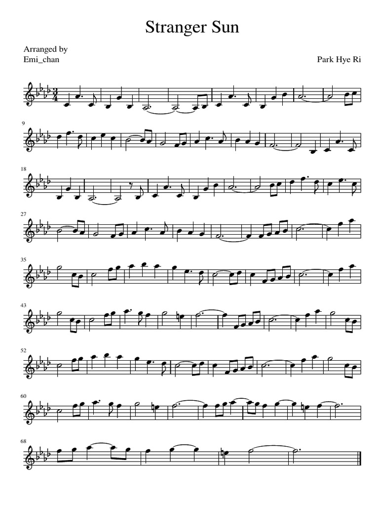 Stranger Sun (Violín) | PDF