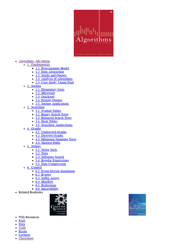 Algorithms and Data Structures Cheatsheet | PDF