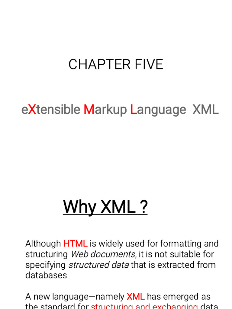 Chapter 5 XML | PDF
