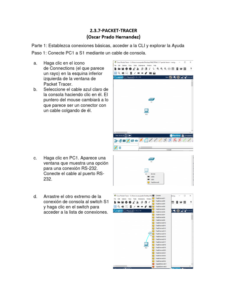 2.3.7-Packet Tracer | PDF | Terminal de computadora | Ciencias de la ...