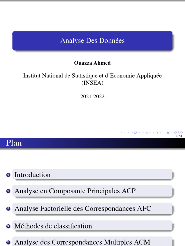 Cours ACP Ouazza | PDF