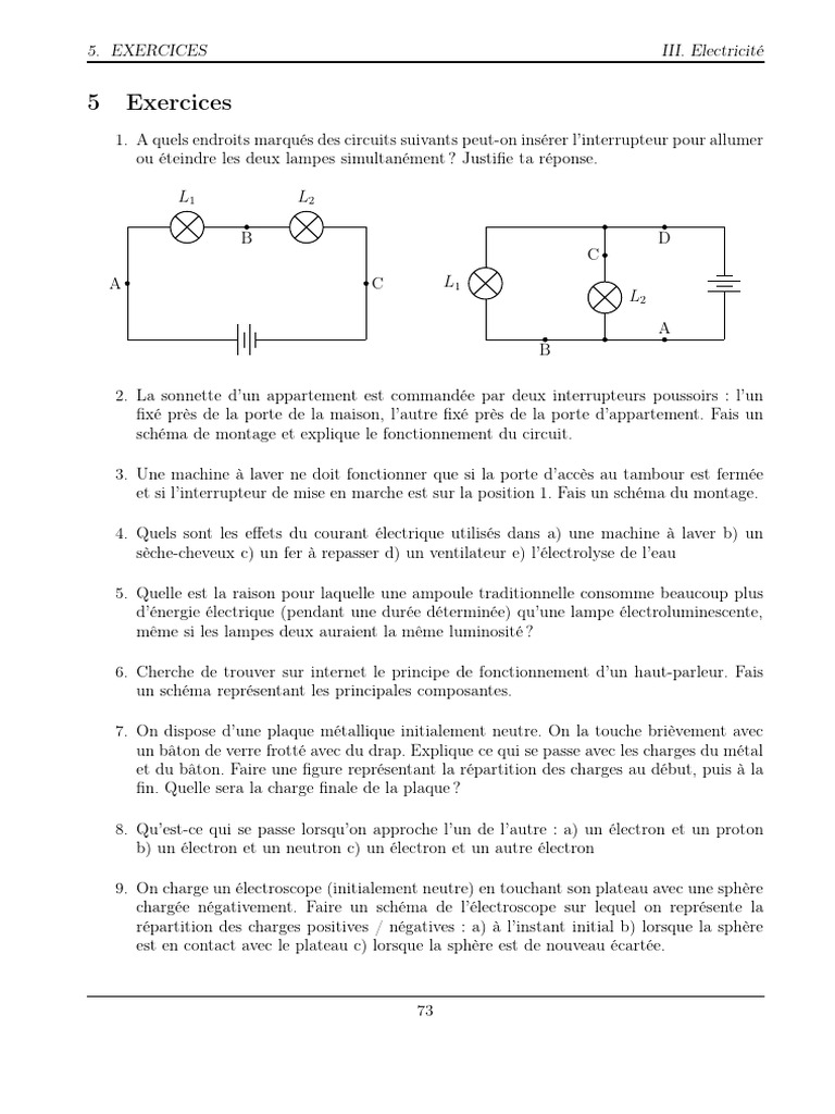 Exercices Elec | PDF