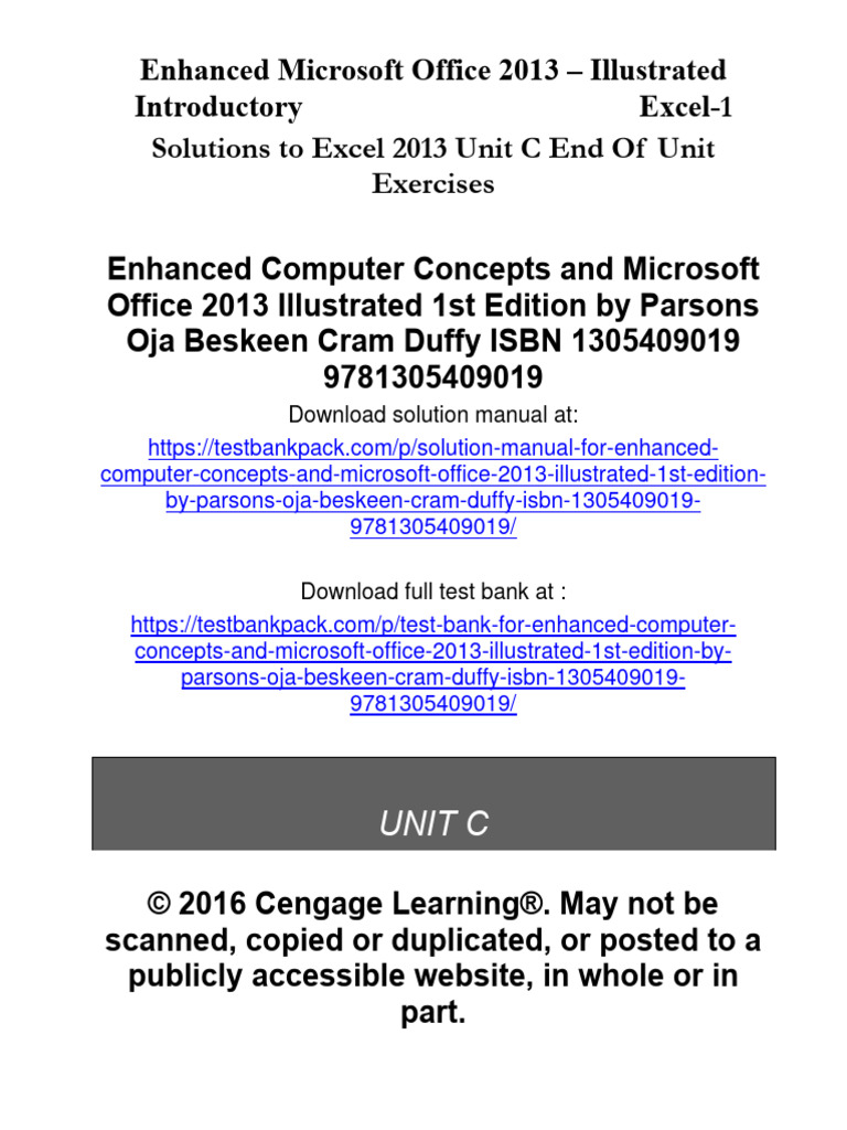 Enhanced Computer Concepts and Microsoft Office 2013 Illustrated 1st ...