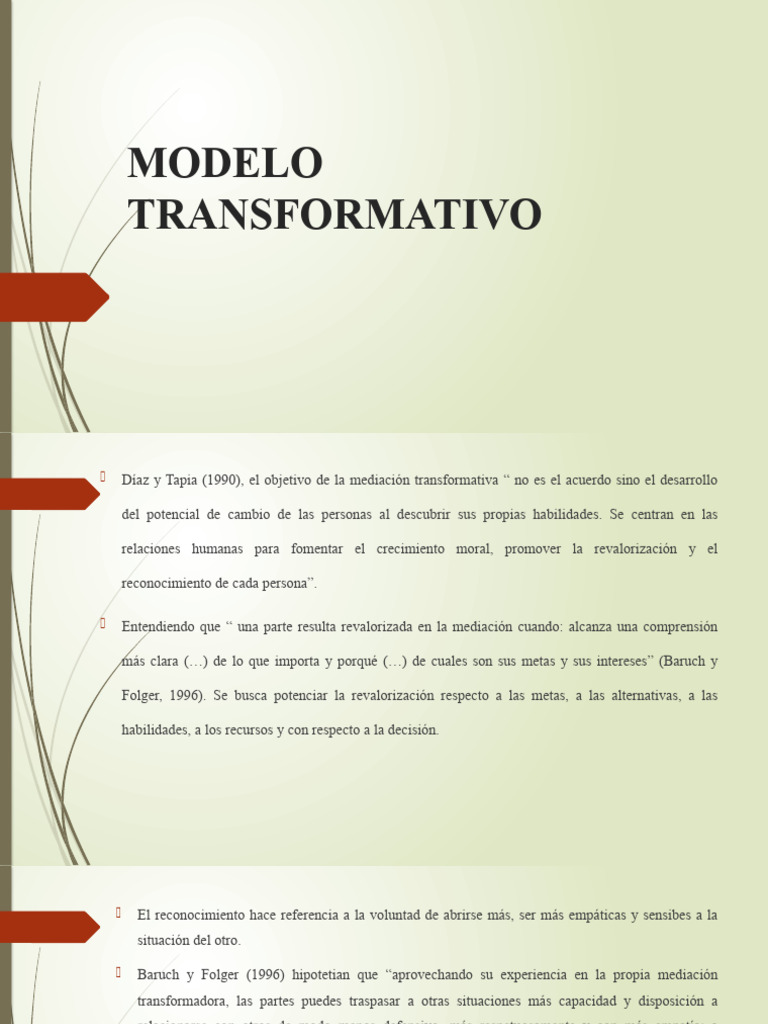 Modelo Transformativo | PDF | Mediación