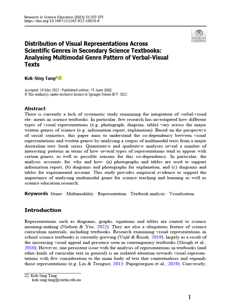 Distribution of Visual Representations Across Scientific | PDF | Science | Image