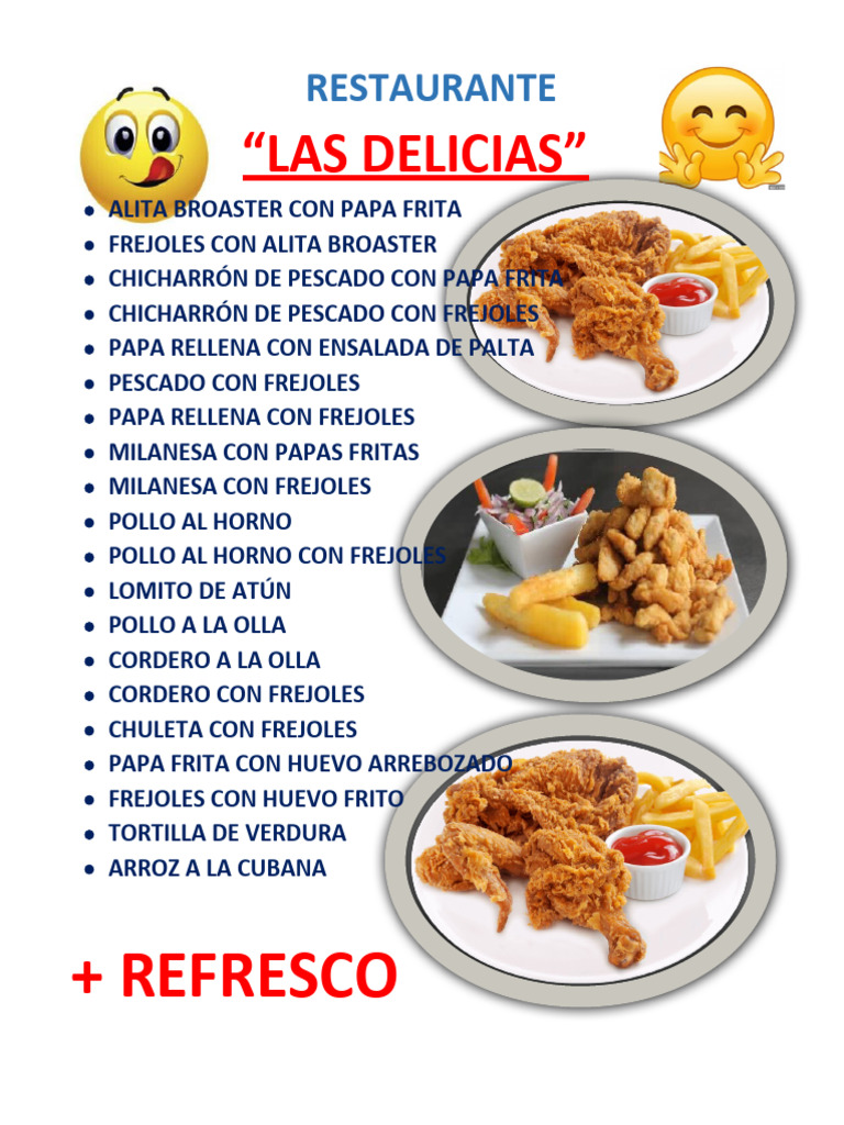 Menu Del Dia | PDF
