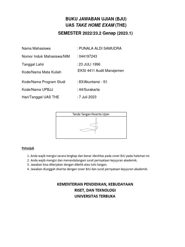 Eksi4413 Audit Manajemen | PDF Eksi4413 Audit Manajemen | PDF