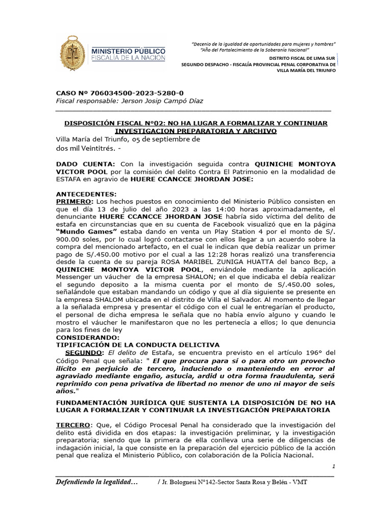 5280-2023-Archivo - Estafa | PDF
